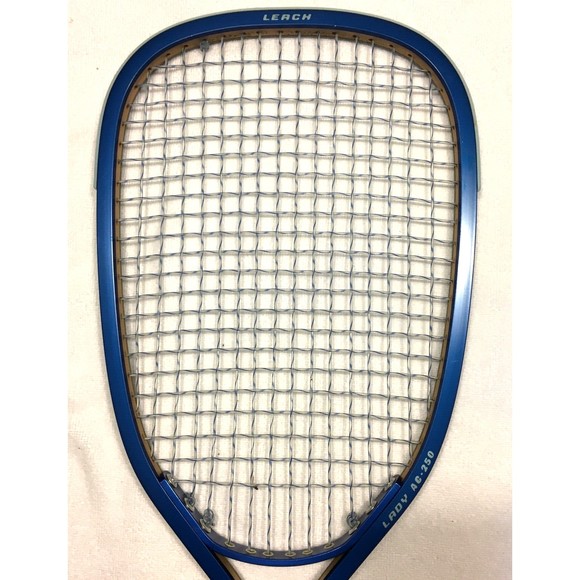 Leach | Games | Leach Lady Ac25 Racquetball Racquet Blue Brown Leather ...